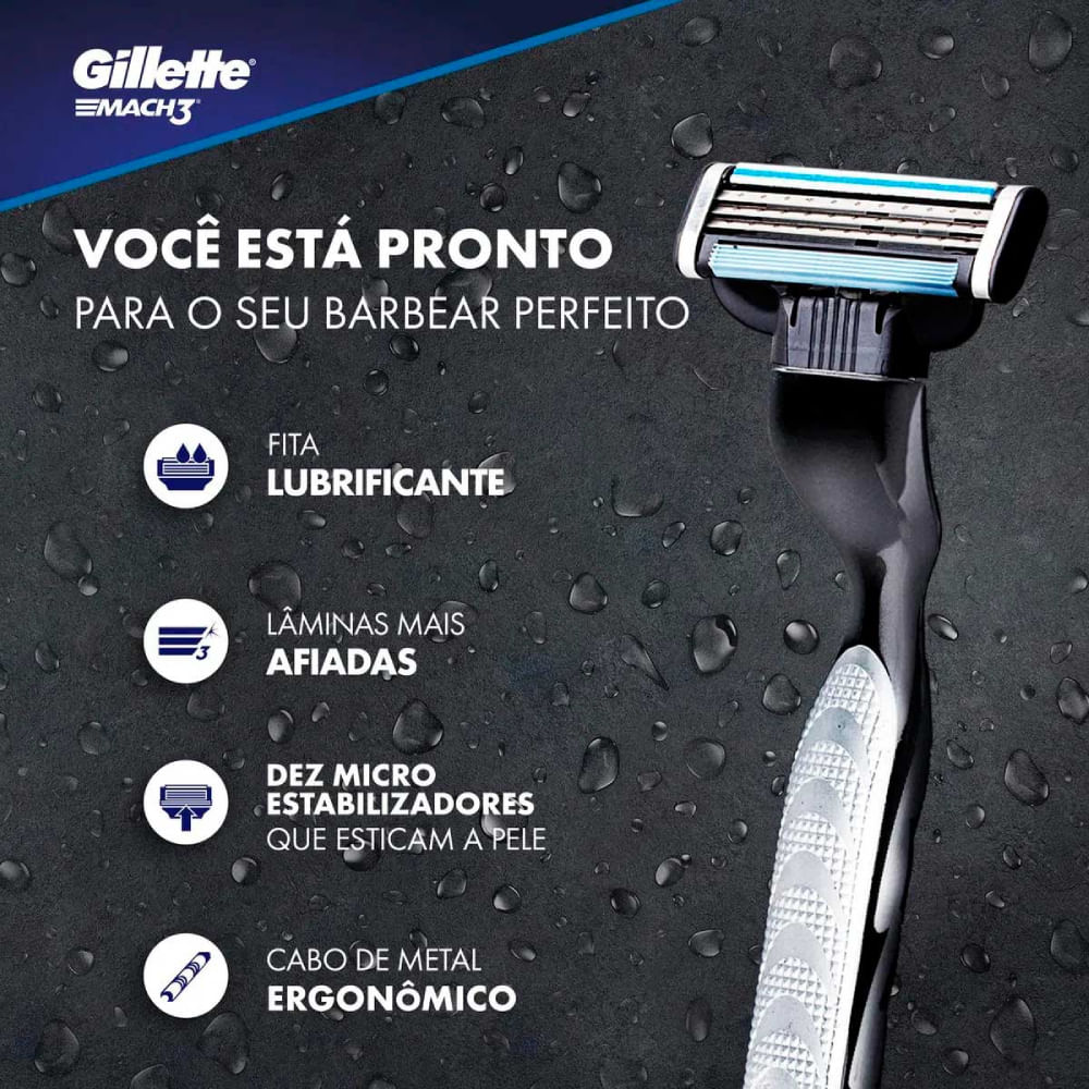Carga Para Aparelho De Barbear Gillette Mach3 2 Unidades - PromoFarma