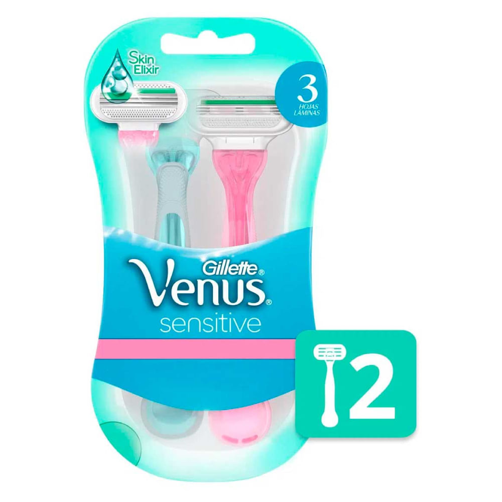 Aparelho De Depilação Gillette Venus Sensitive 2 Unidades - PromoFarma