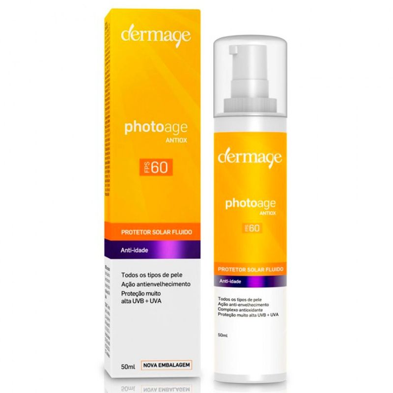 Protetor Solar Dermage Photoage Fluido Antiox Sem Cor Fps60 50ml ...