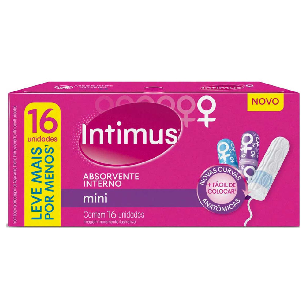 Absorvente Interno Intimus Mini 16 Unidades - PromoFarma