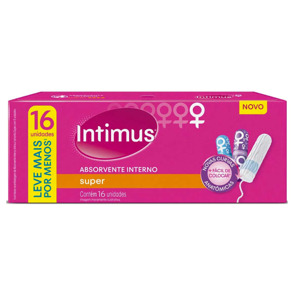 Absorvente Interno Intimus Super 16 Unidades - PromoFarma