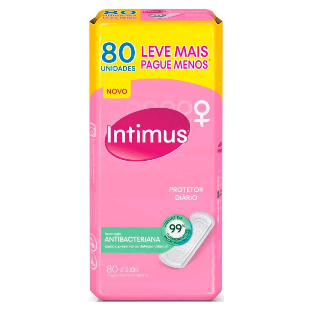 Absorvente Intimus Antibacteriana 80 Unidades - PromoFarma