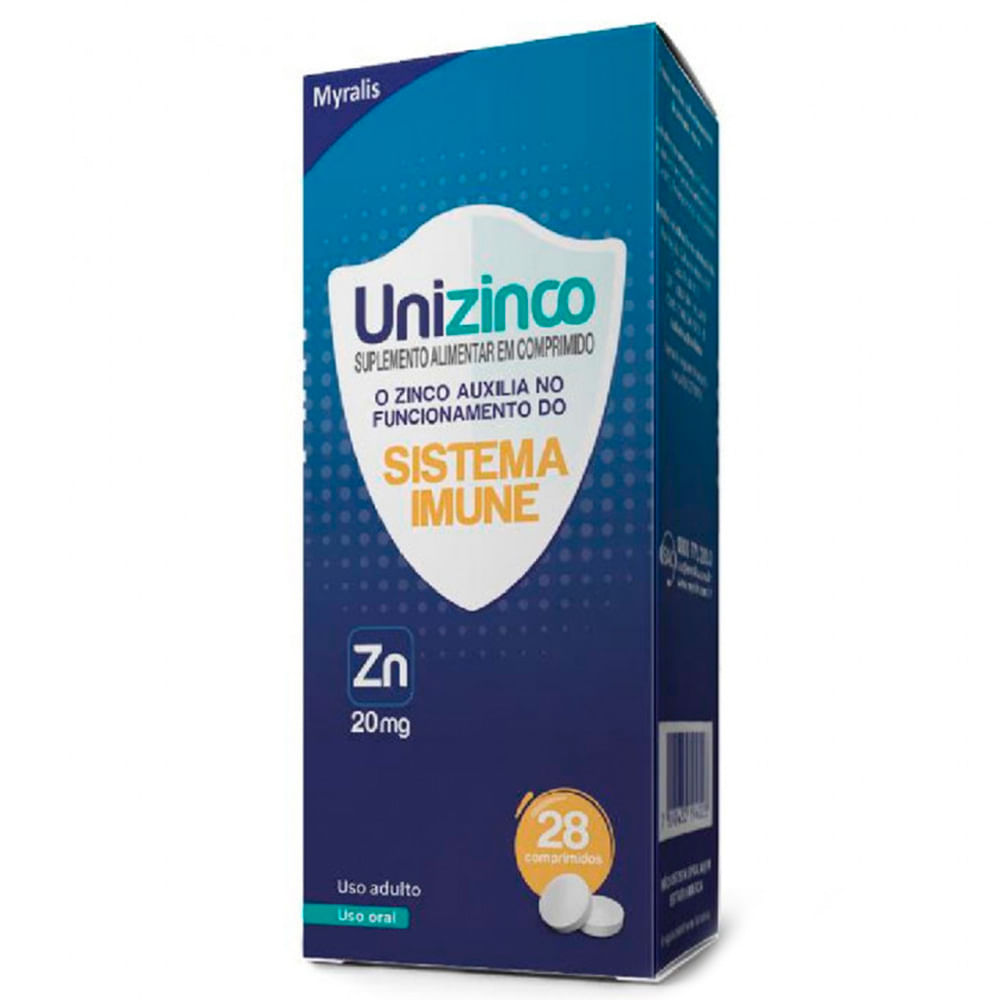 Unizinco 20mg 28 Comprimidos - PromoFarma