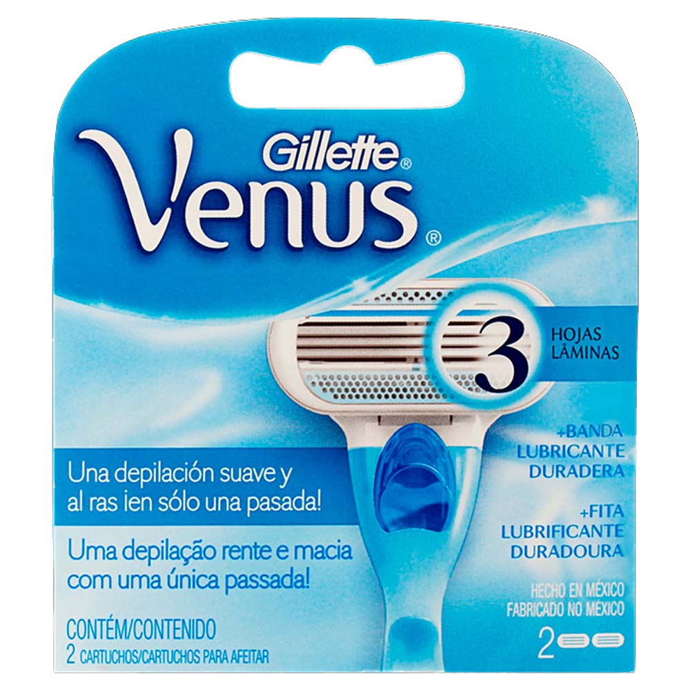 Refil Aparelho De Depilação Gillette Venus 2 Unidades - Promofarma