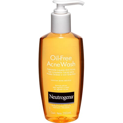 Sabonete Facial Neutrogena Oil-free Acne Wash 200ml - PromoFarma