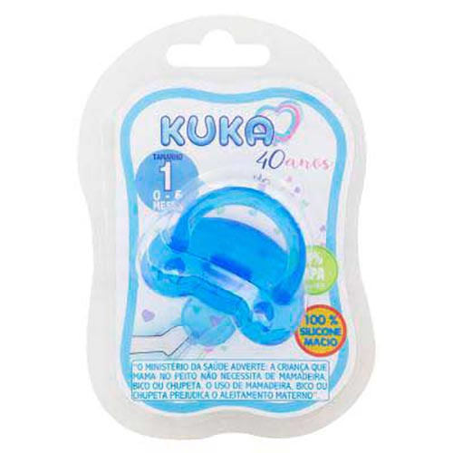 Chupeta Kuka Soft Ortodôntica 2701 Azul 0 A 6 Meses 1 Unidade - PromoFarma