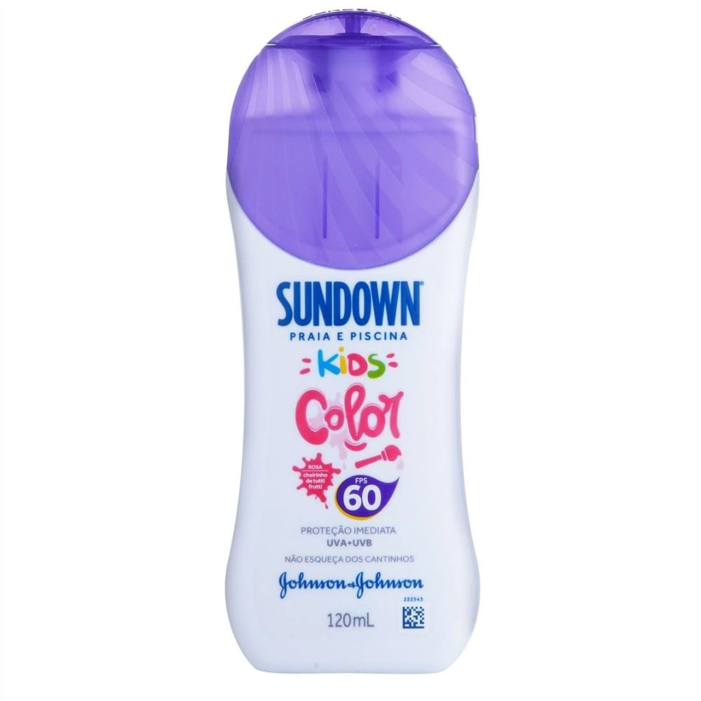 Protetor Solar Infantil Sundown Kids Color Tutti Frutti Fps60 120ml ...