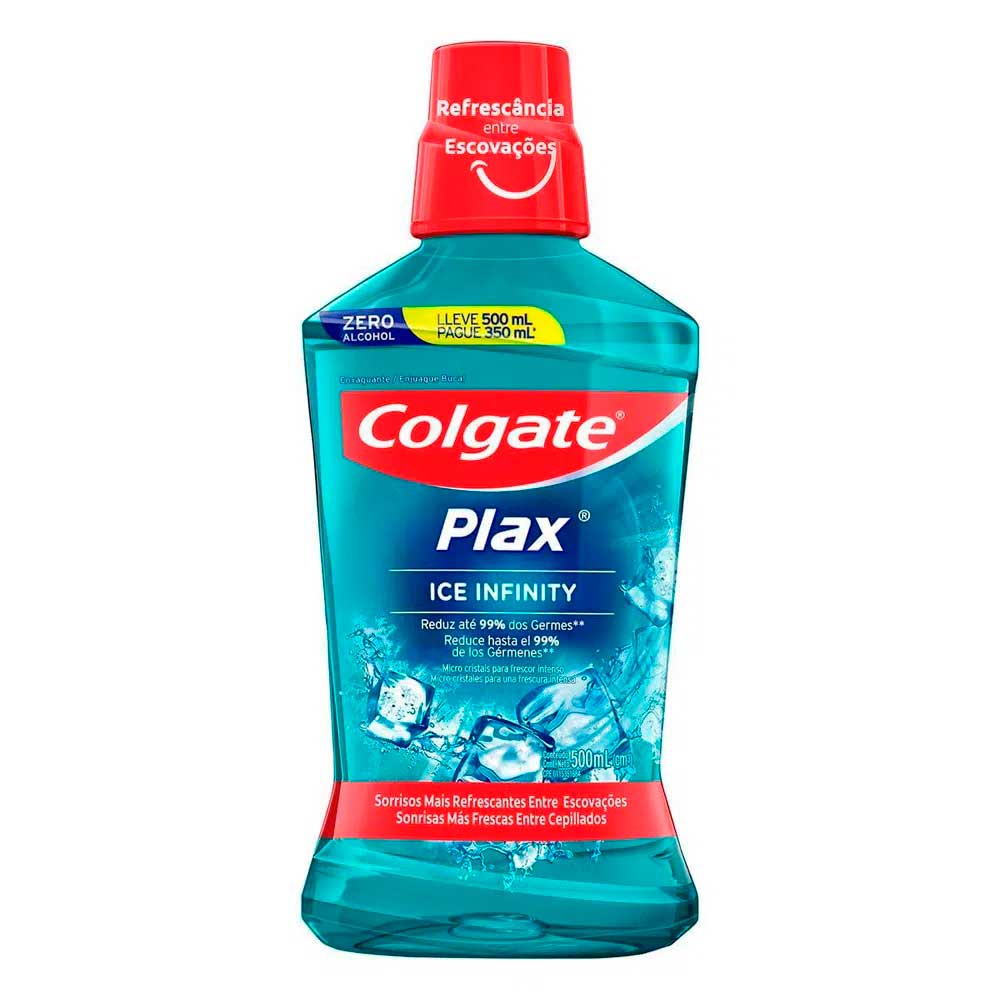 Enxaguante Bucal Colgate Plax Ice Infinity 500ml - PromoFarma
