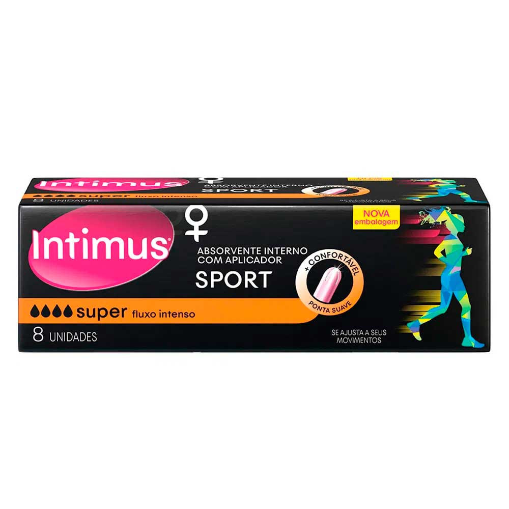 Absorvente Interno Intimus Sport 8 Unidades + Aplicador - PromoFarma