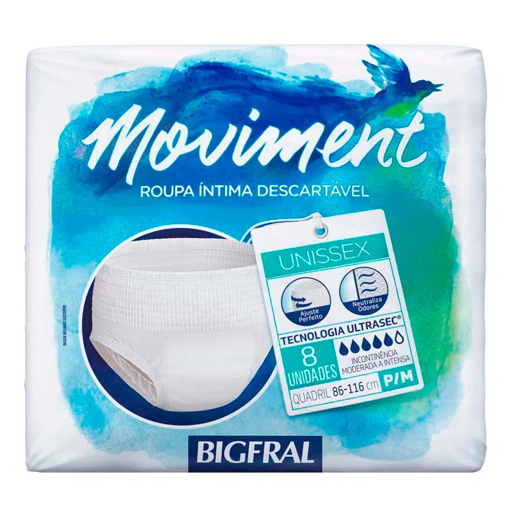 Roupa Íntima Descartável Moviment P/m 8 Unidades - PromoFarma