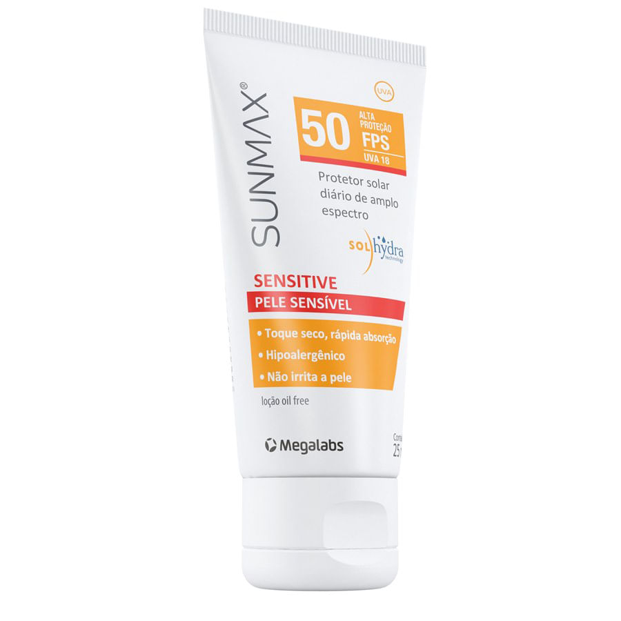 Protetor Solar Facial Sunmax Sensitive Fps50 25ml - PromoFarma