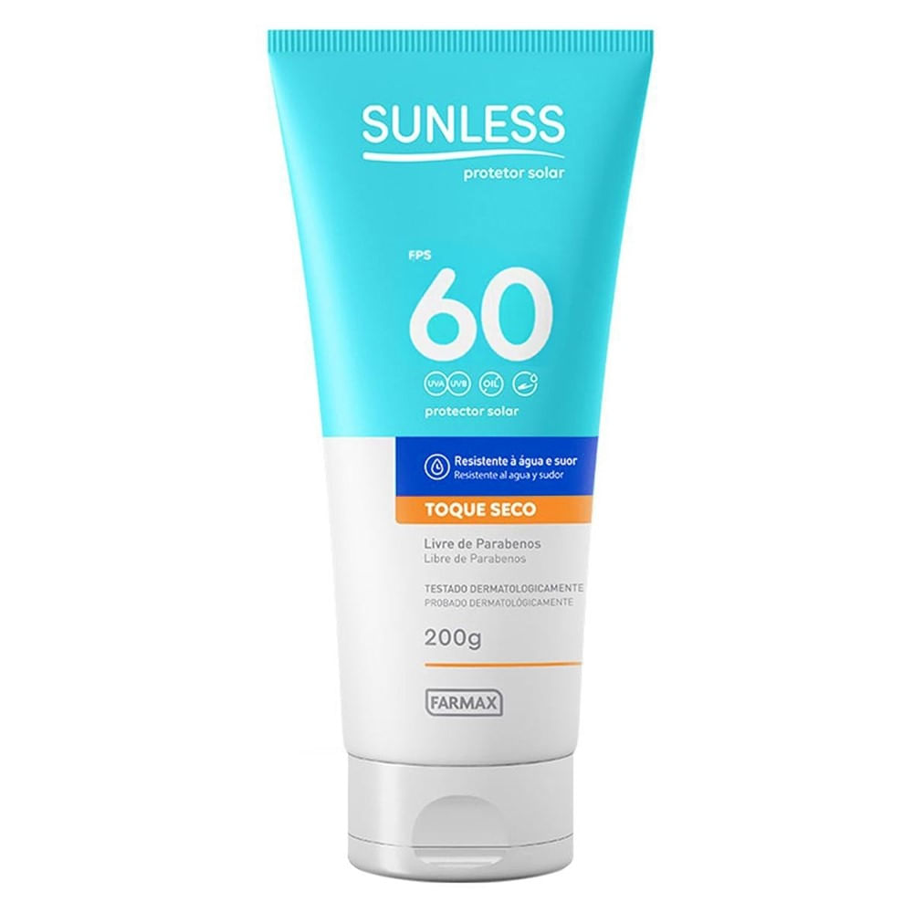 Protetor Solar Sunless Toque Seco Fps60 200g - PromoFarma