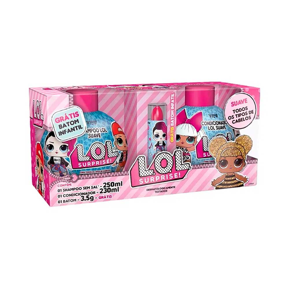 Kit Biotropic Lol Shampoo 250ml + Condicionador 230ml + Batom Infantil ...