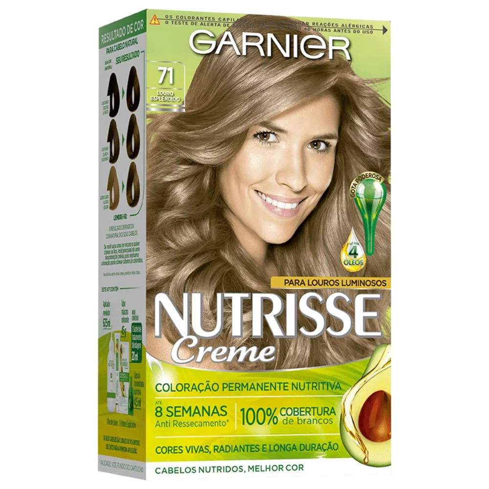 Tintura Garnier Nutrisse N 7.1 Louro Claro 1 Kit - PromoFarma
