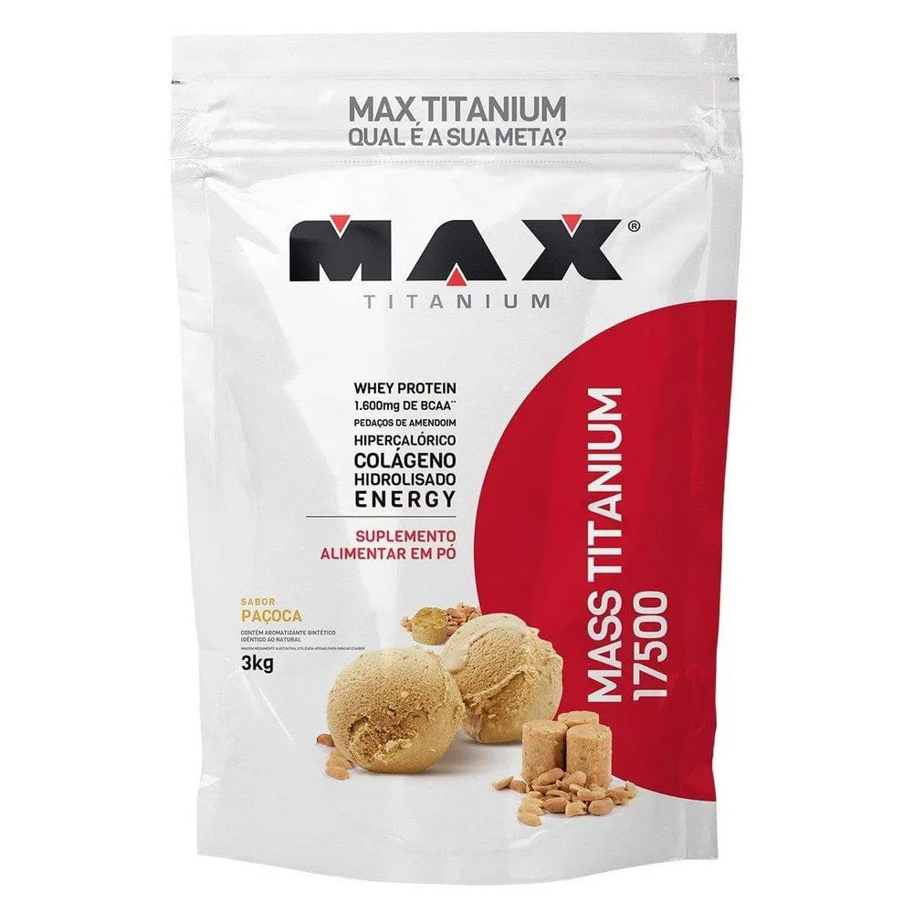 Mass Titanium 17500 Max Titanium Paçoca Refil 3kg - Promofarma