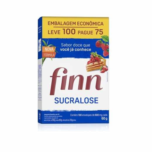 Adoçante Em Pó Finn Sucralose 100 Sachês - PromoFarma