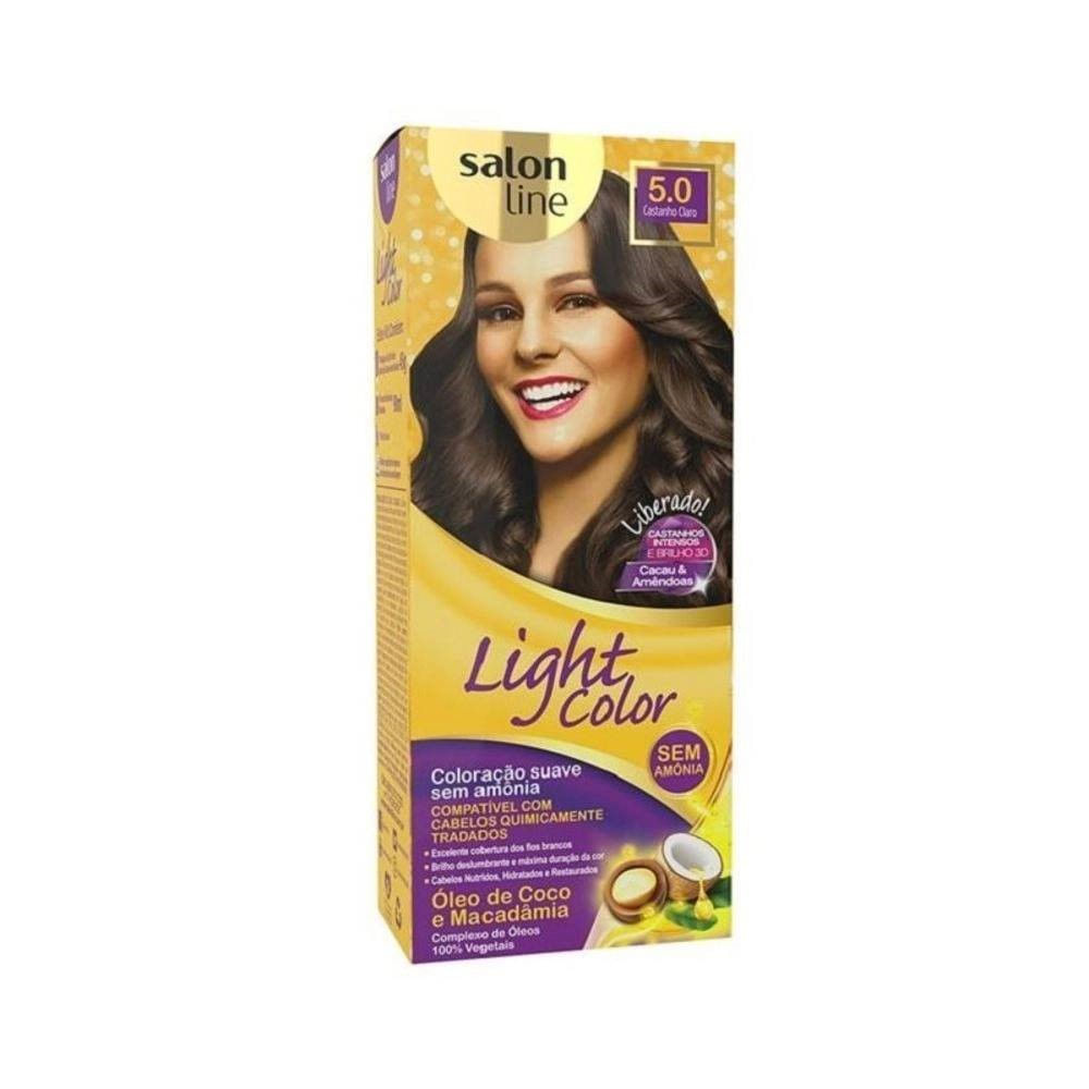 Coloração Salon Line Light Color N 5.0 Castanho Claro 1 Kit - Promofarma