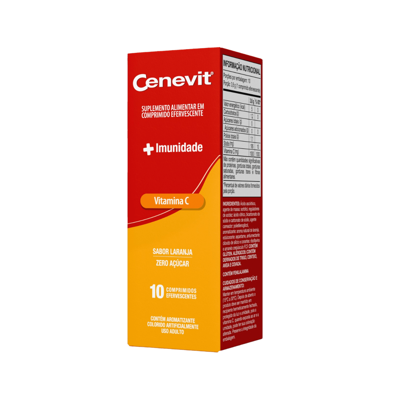 Cenevit +imunidade Sabor Laranja 10 Comprimidos Efervescentes - PromoFarma