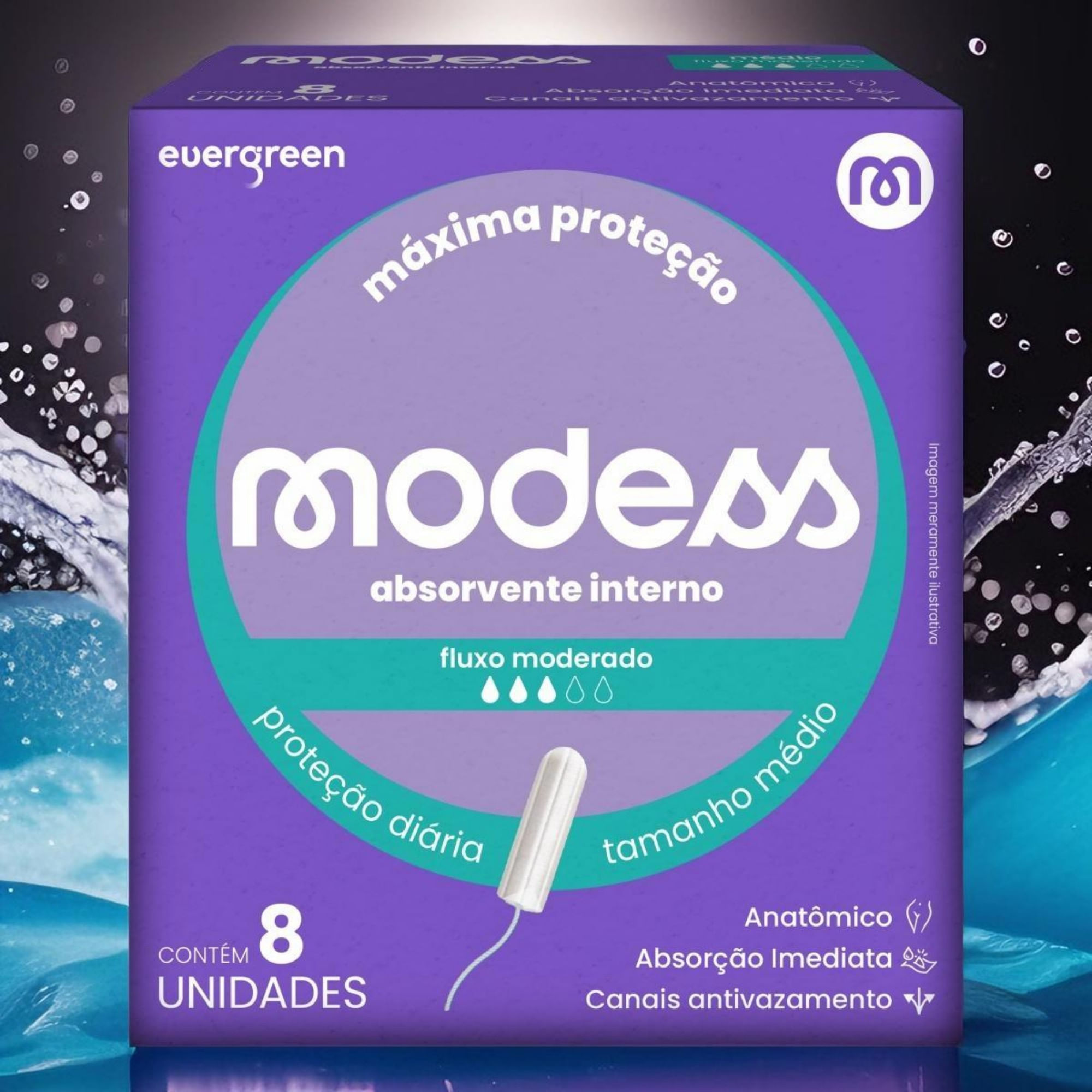 Absorvente Interno Modess Médio 8 Unidades - PromoFarma
