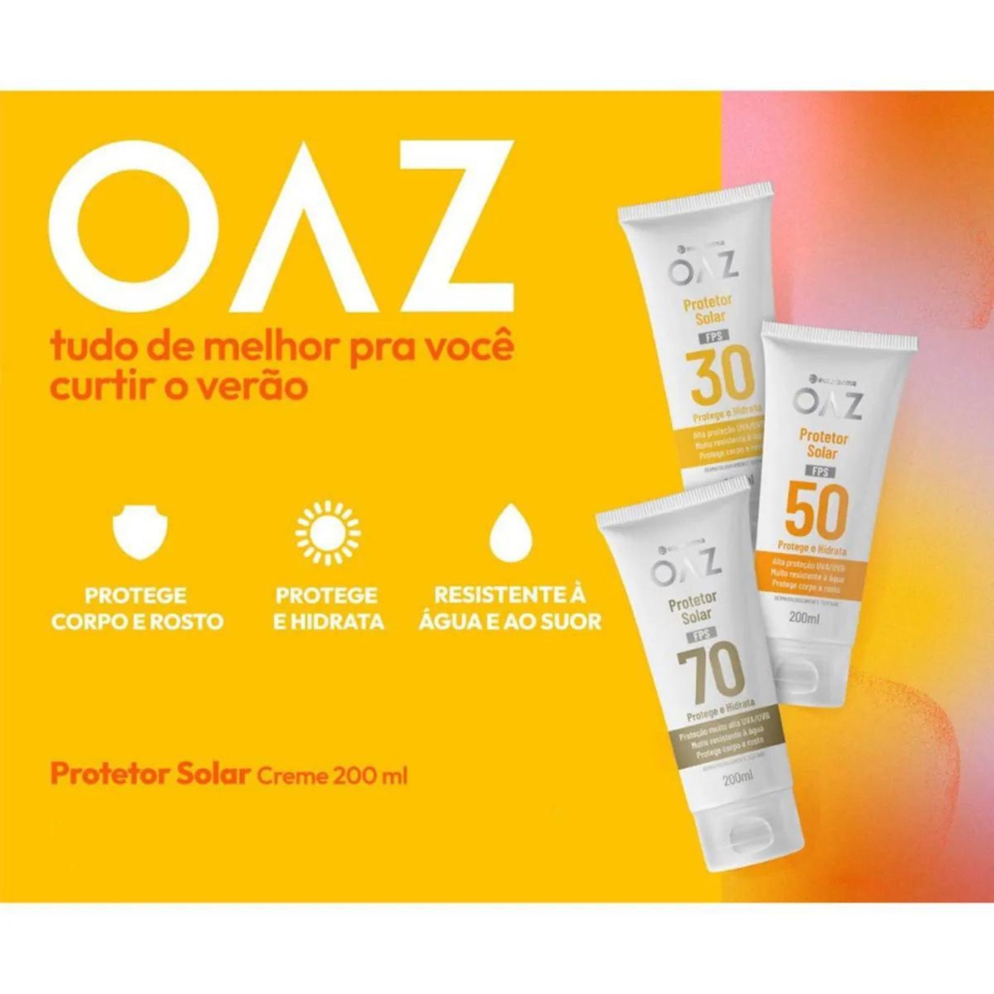 Protetor Solar Oaz Fps70 200ml - PromoFarma