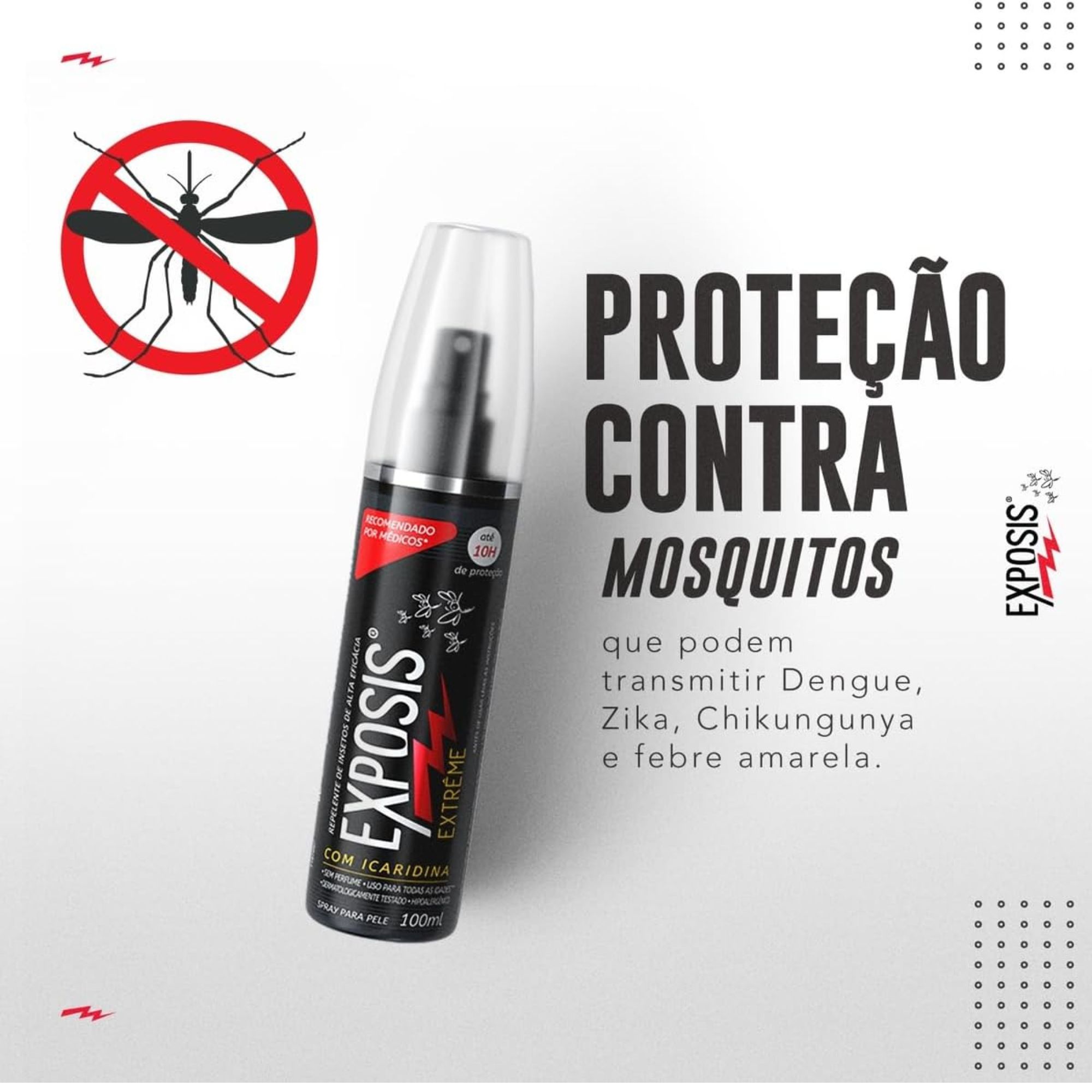 Repelente Em Spray Exposis Extrême Adulto E Infantil 100ml - Promofarma