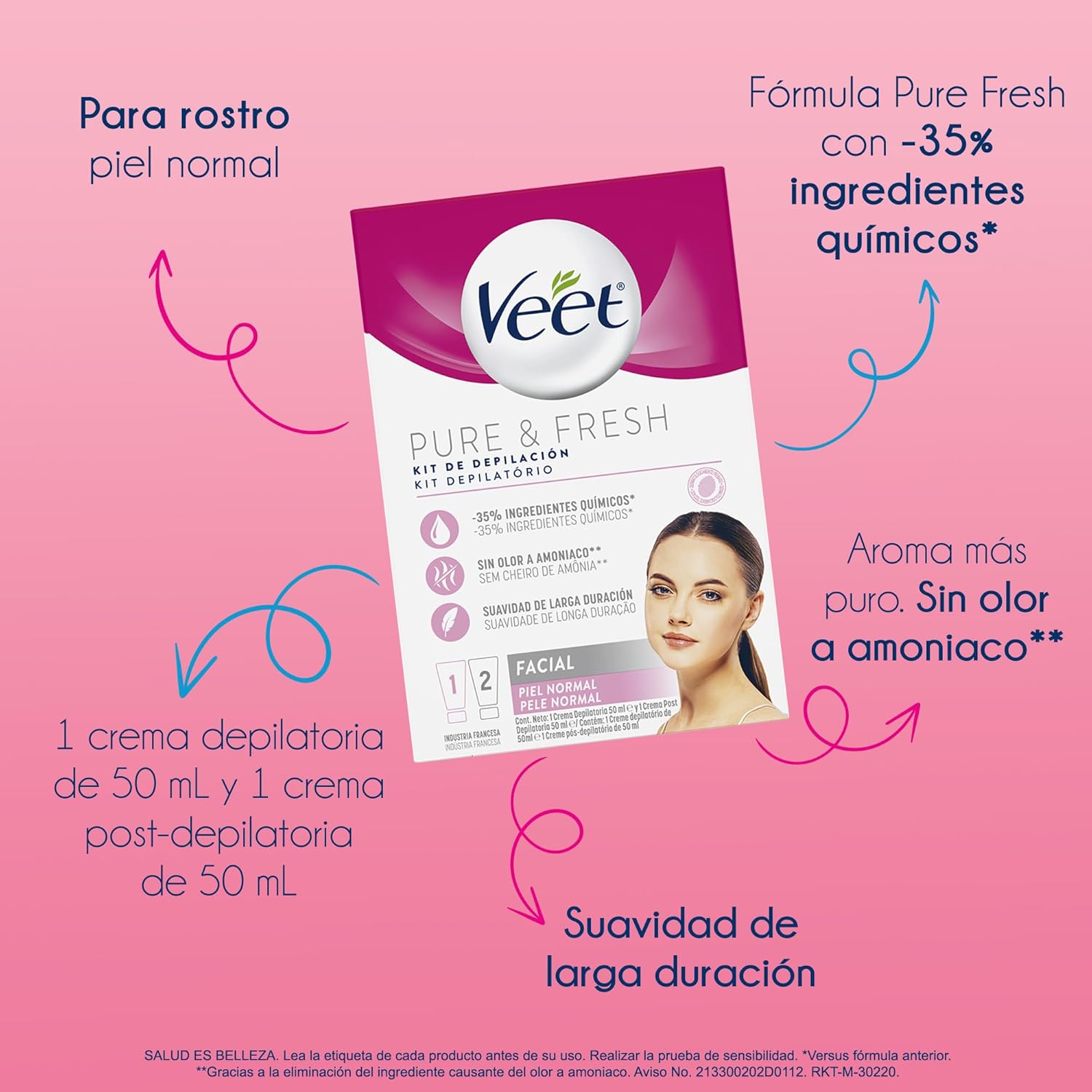 Kit De Depilação Facial Veet Pure & Fresh - PromoFarma