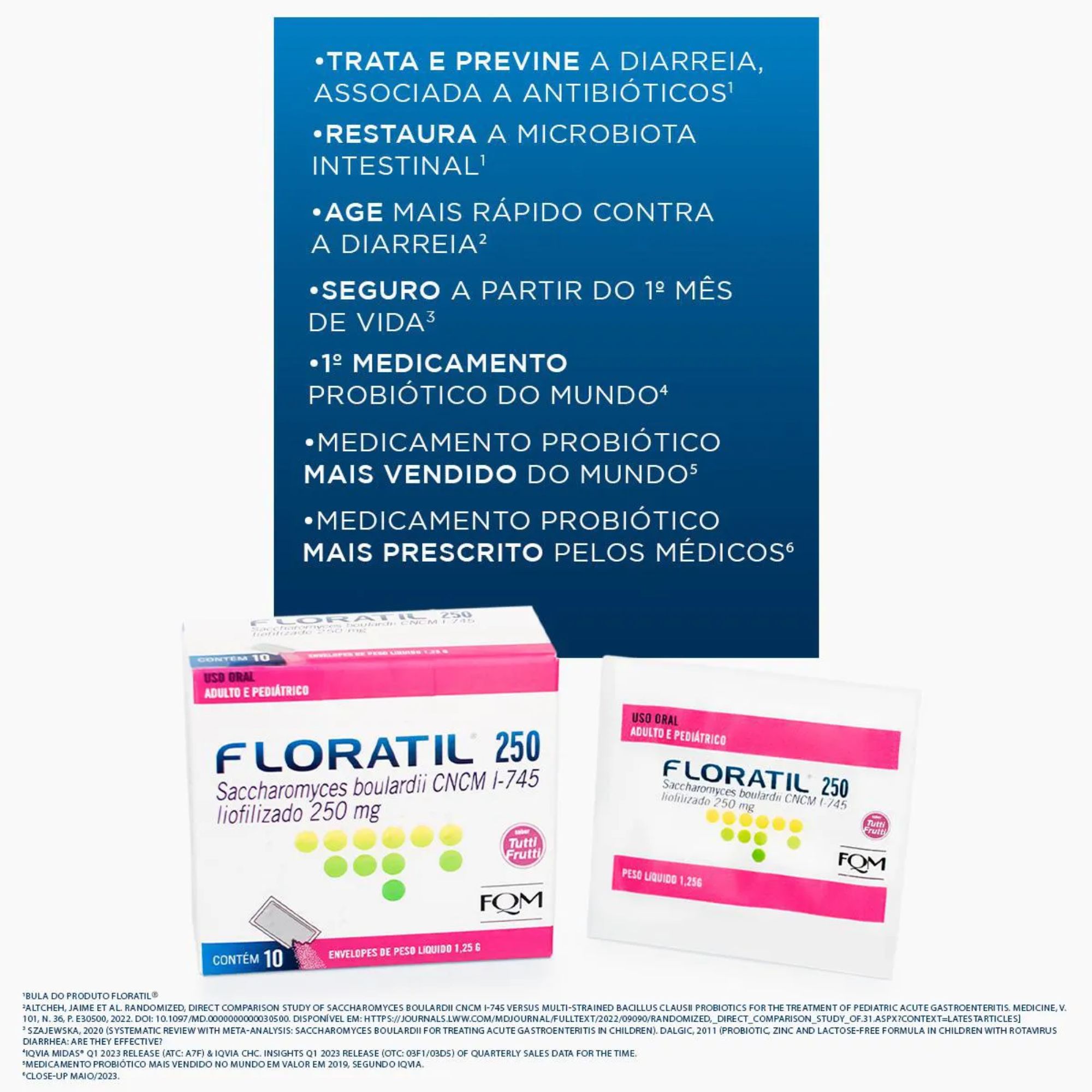 Floratil 250mg Em Pó 10 Envelopes - Promofarma