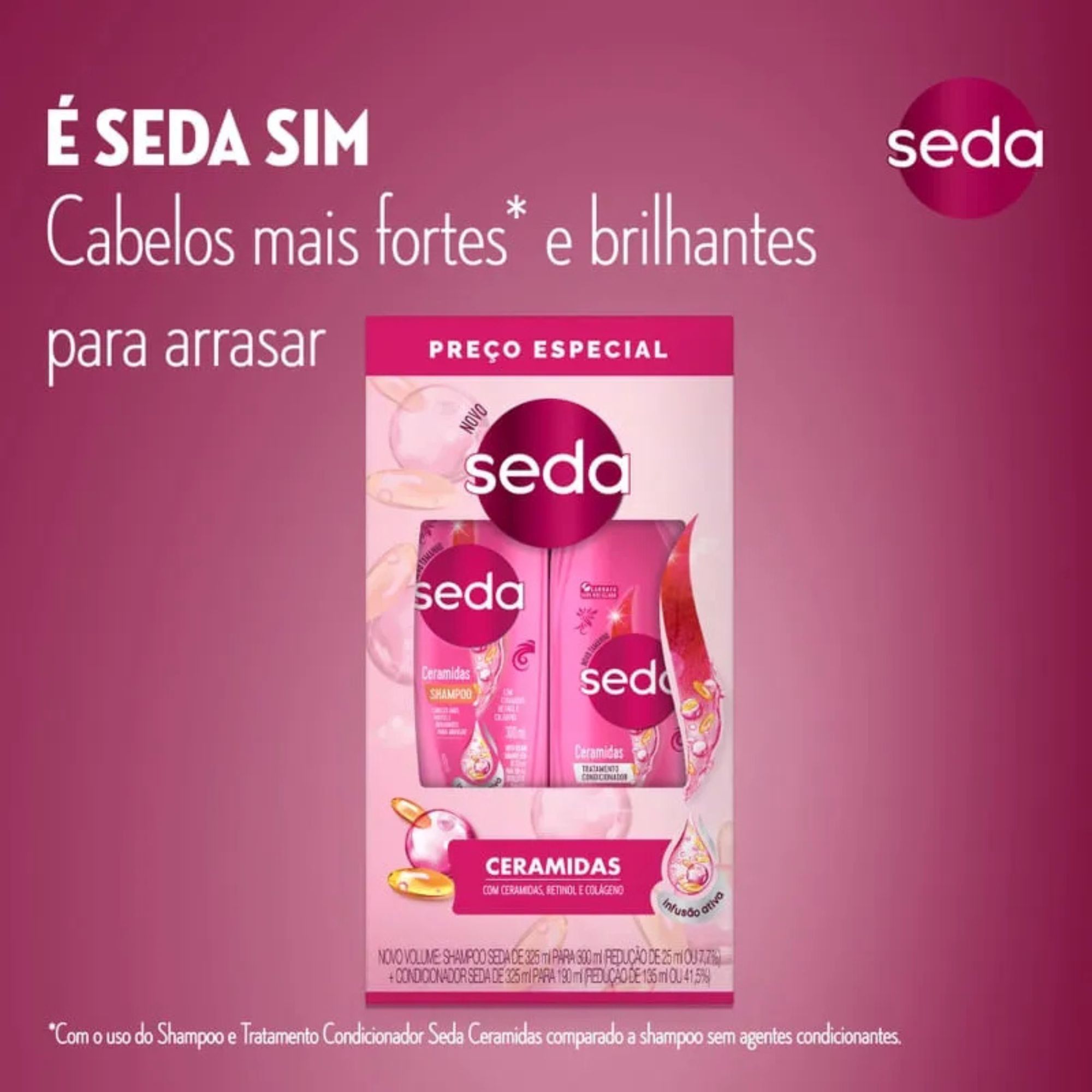 Kit Seda Ceramidas Shampoo 300ml + Condicionador 190ml - PromoFarma