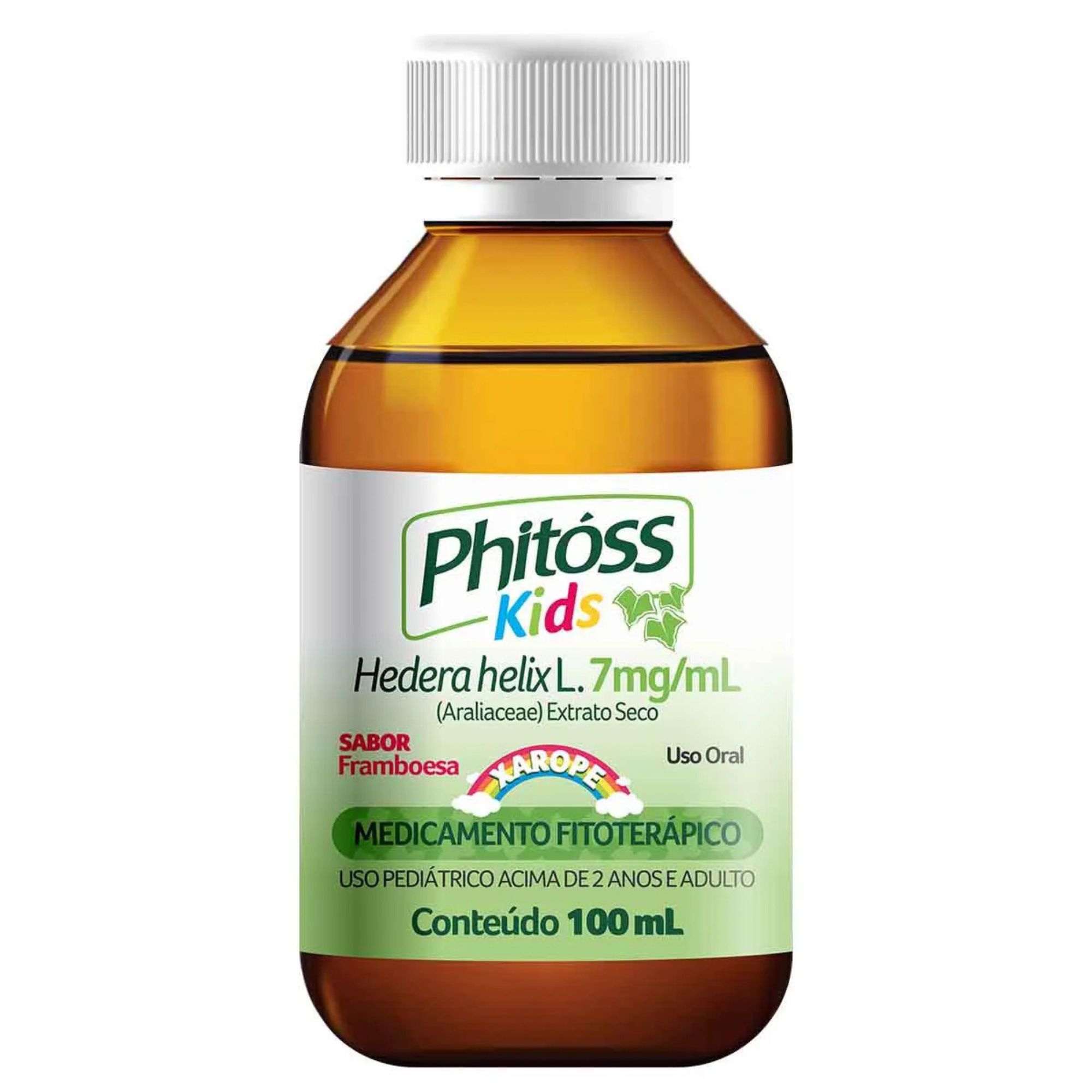 Xarope Phitóss Kids Hedera Helix L. 7mg/ml Brasterapica Framboesa 100ml ...