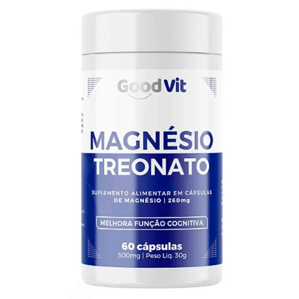 Suplemento Alimentar Good Vit Magnésio Treonato 260mg 60 Cápsulas ...