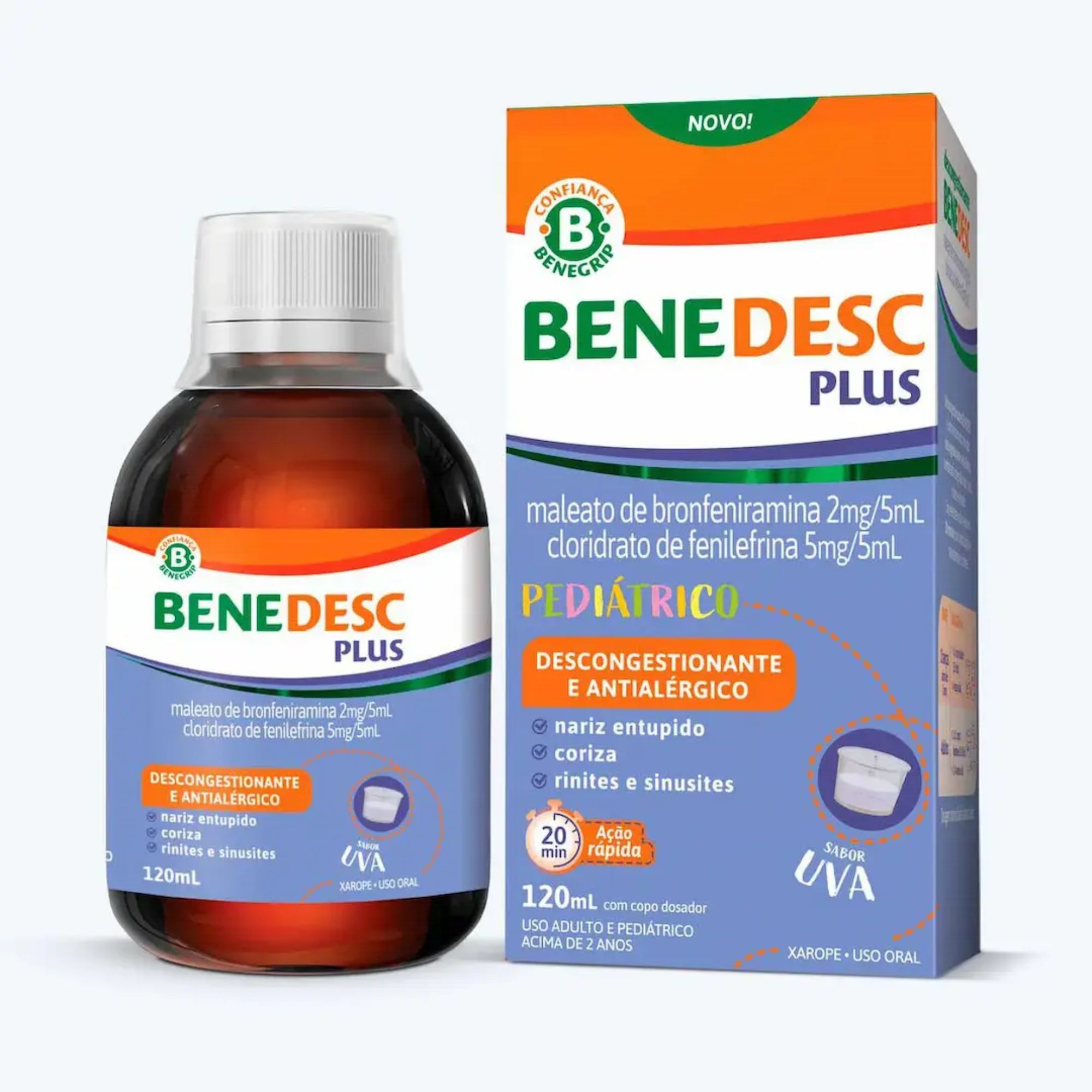 Benedesc Plus Maleato De Bronfeniramina 2mg + Cloridrato De Fenilefrina ...