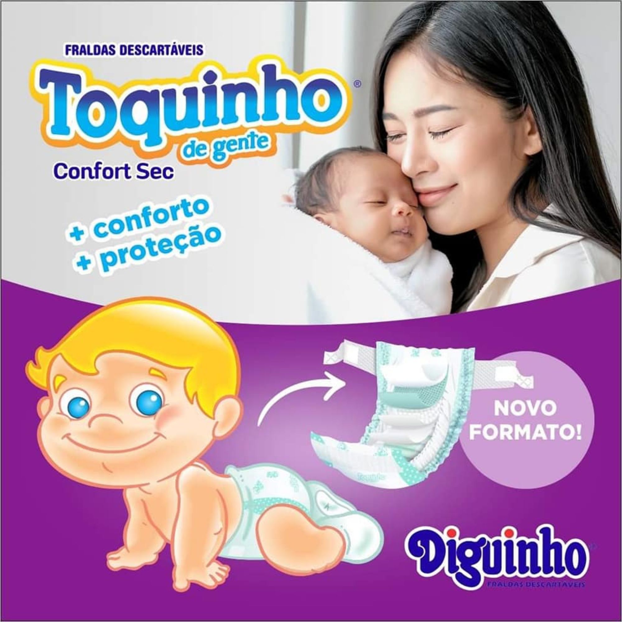 Fralda Infantil Toquinho De Gente Confort Super M 44 Unidades - PromoFarma