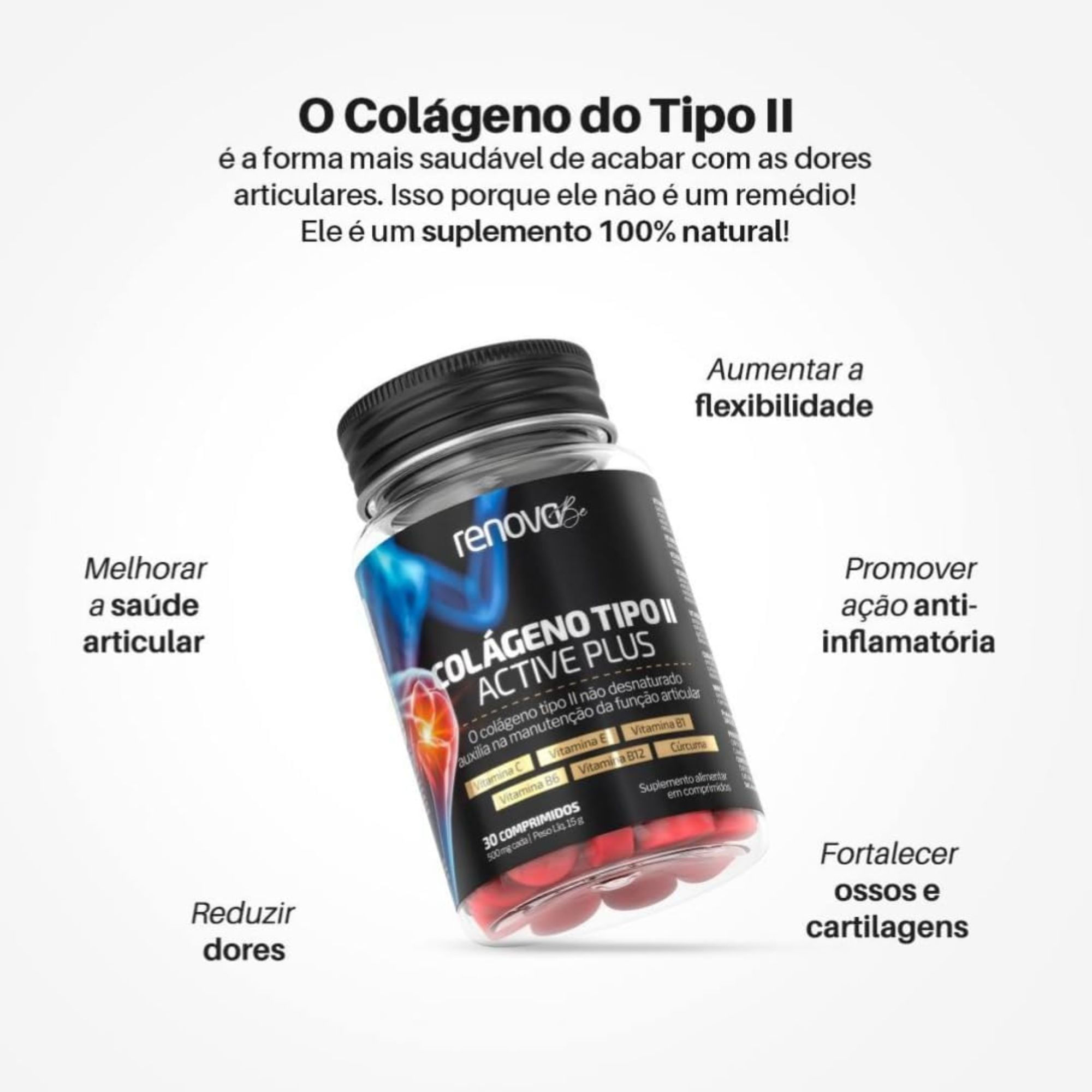 Colágeno Tipo Ii Active Plus Renova Be 30 Cápsulas - PromoFarma