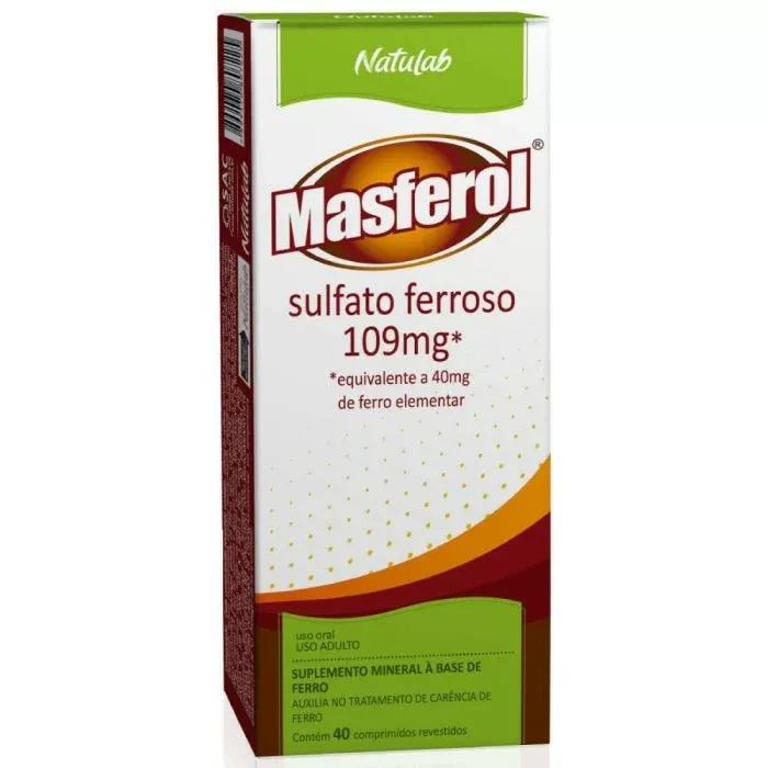 Ferro Masferol Natulab 109mg 40 Comprimidos - PromoFarma