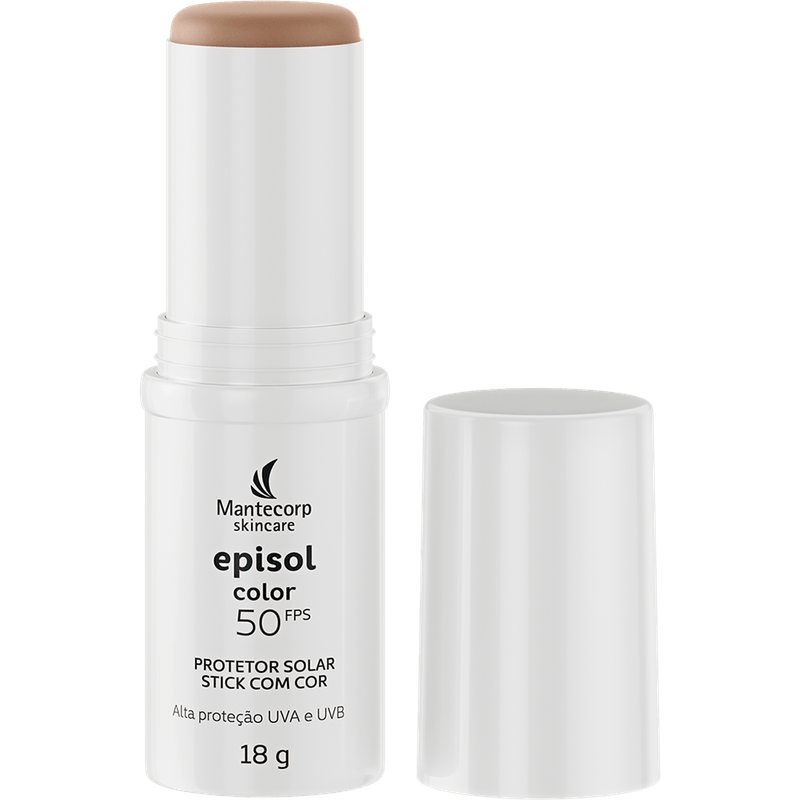 Protetor Solar Facial Episol Color Stick Fps 50 Médio 18g - PromoFarma