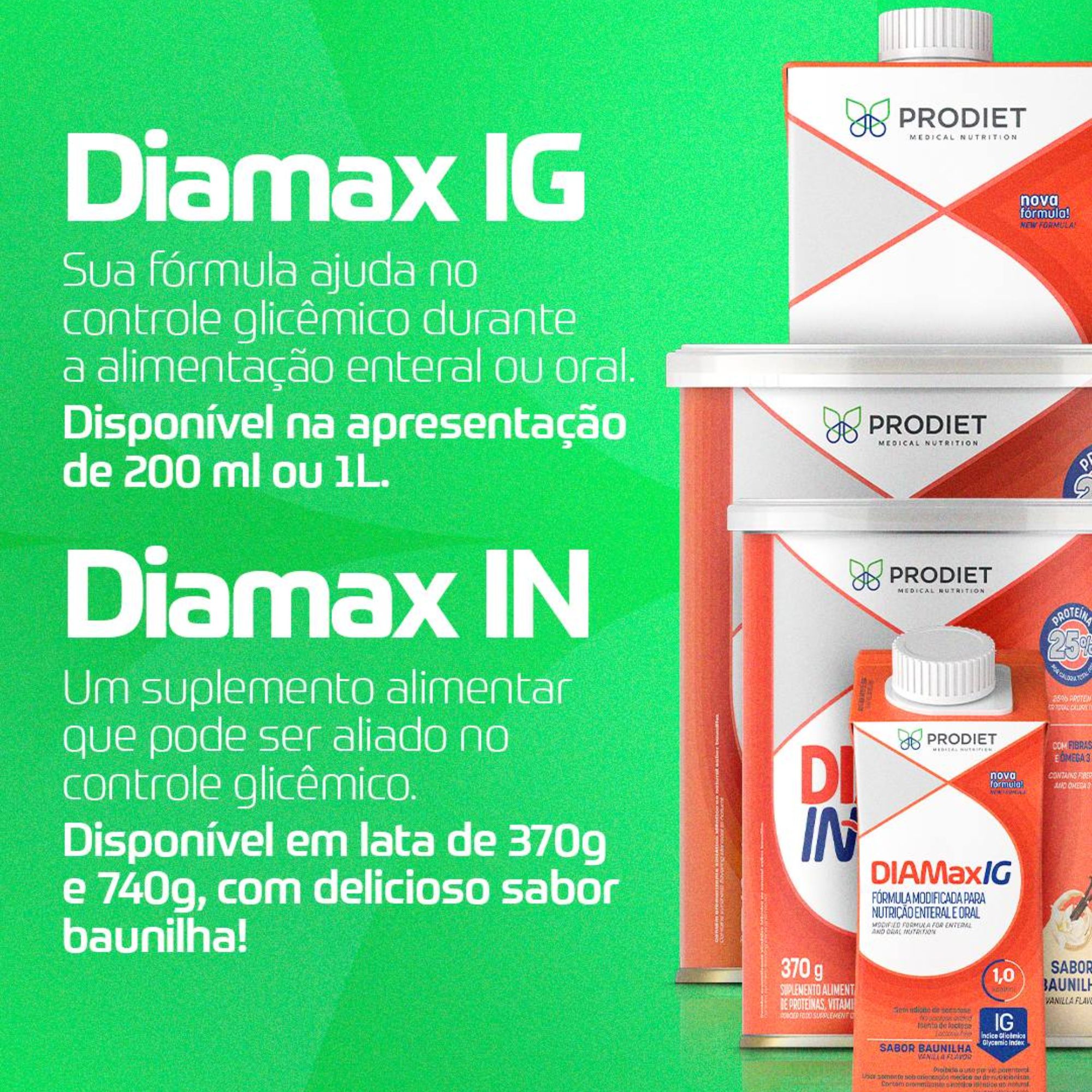 Diamax Ig Dieta Enteral Baunilha - 200ml - PromoFarma